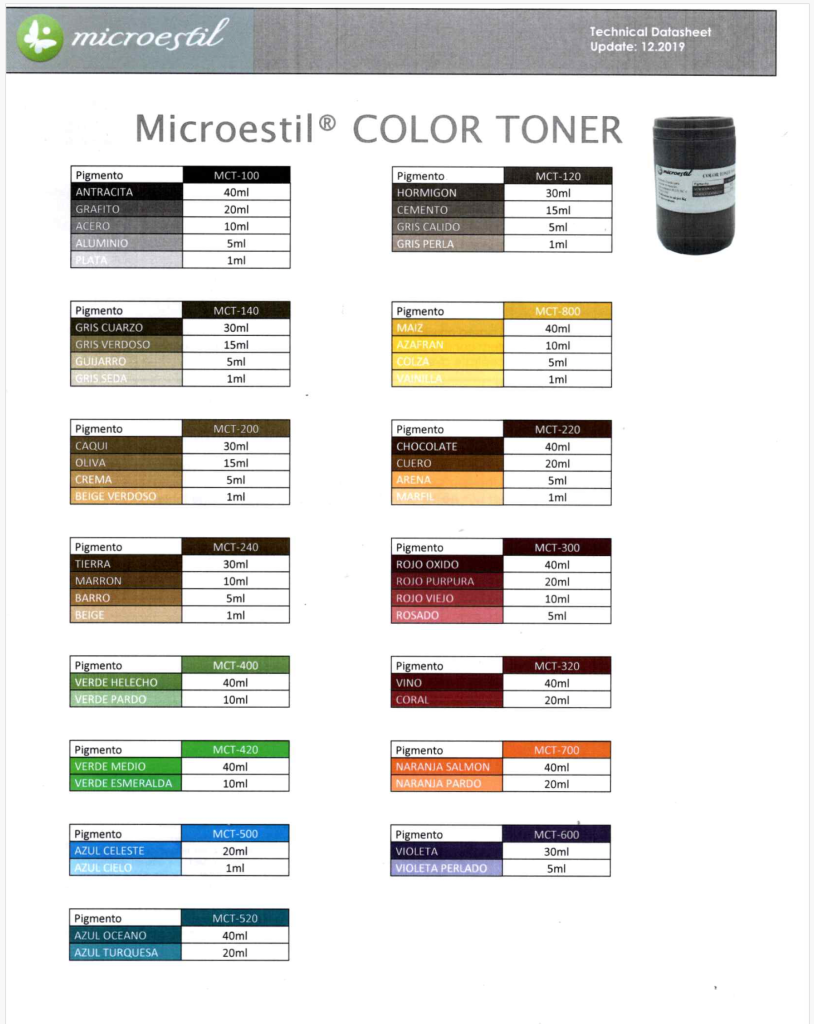 Microestil Colour Pigments • MCS